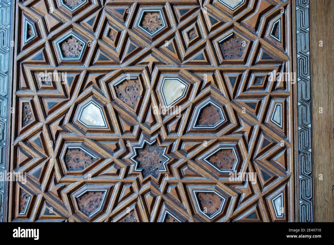 Ottoman Turkish art example of Mother of Pearl inlays Stock Photo - Alamy