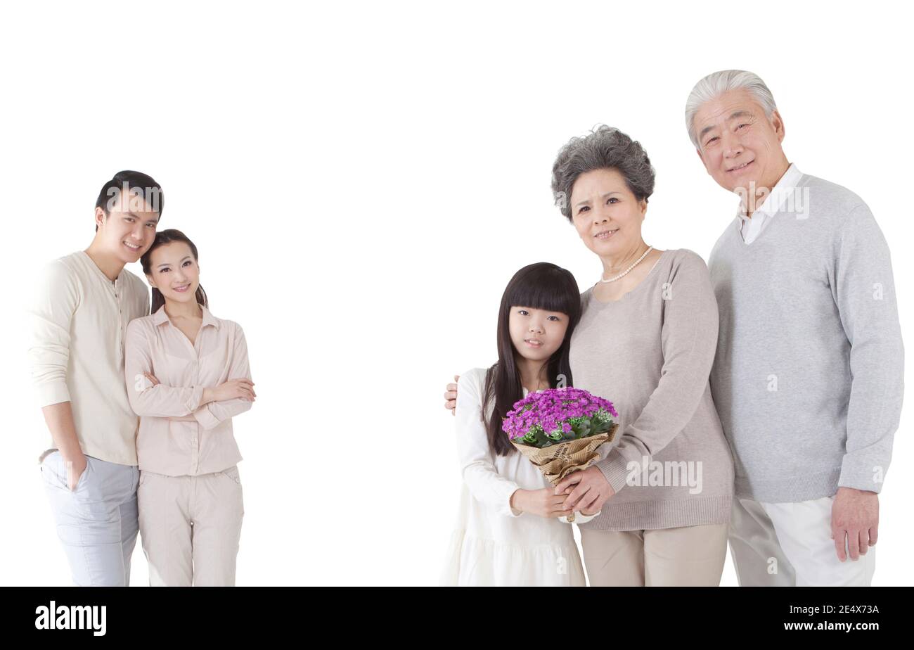 Portrait of Happy family high quality photo Stock Photo - Alamy
