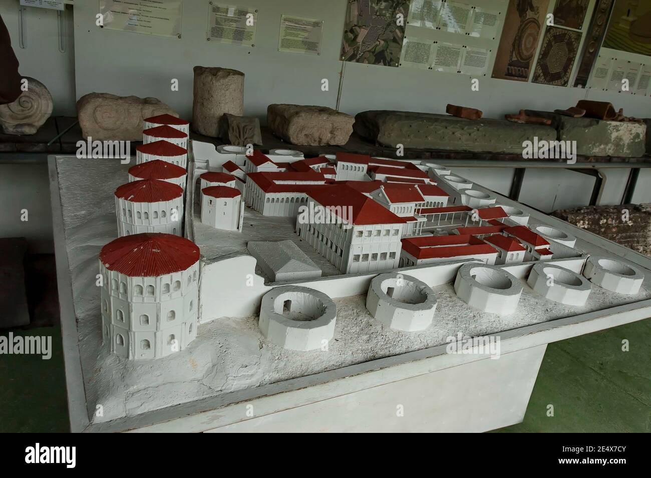 Model of ancient Roman complex of palaces and temples Felix Romuliana ...