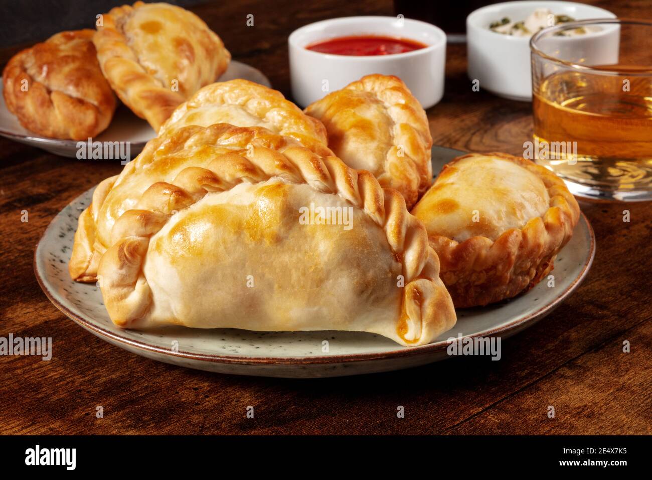 Close up empanadas on plate hi-res stock photography and images - Alamy