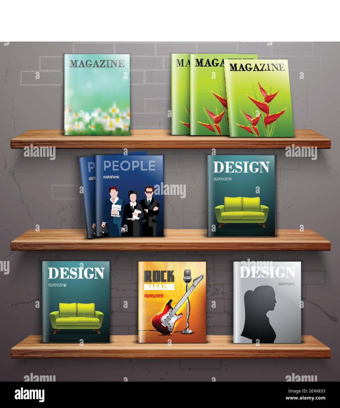 Textbooks and magazines Stock Vector Images - Alamy