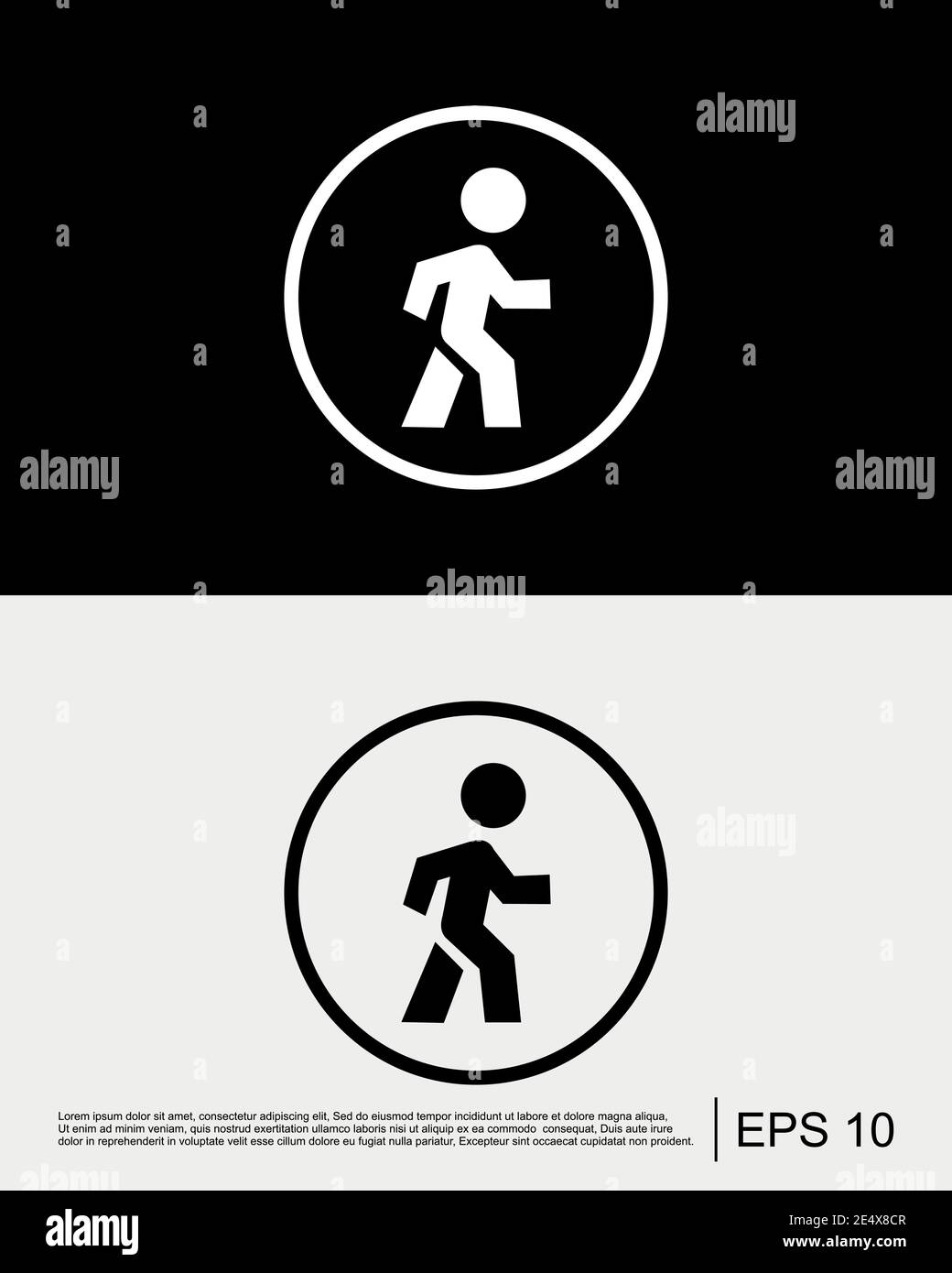 Person Walking Icon Template Stock Vector Image & Art - Alamy