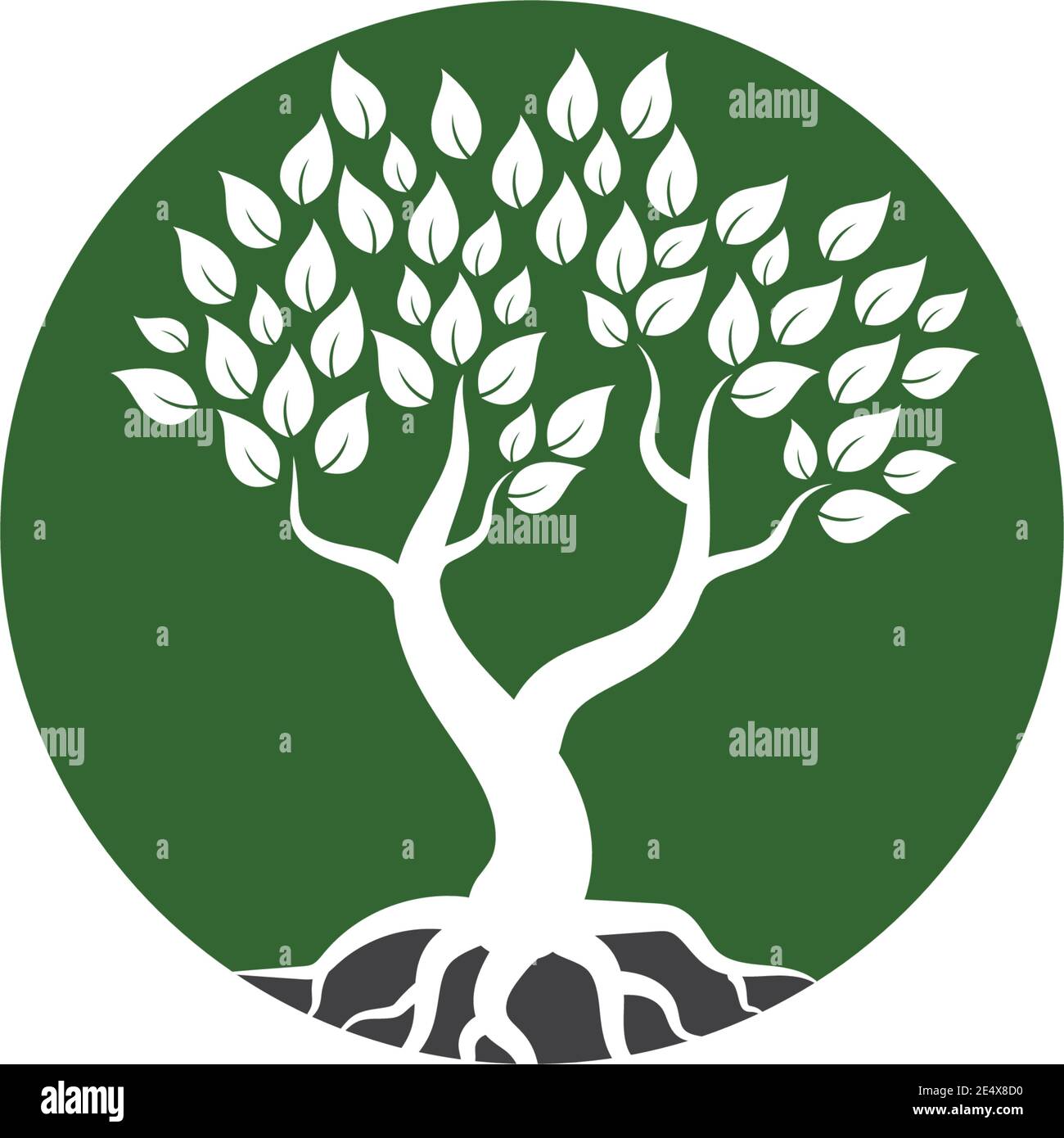 Tree icon logo template vector illustration Stock Vector Image & Art ...