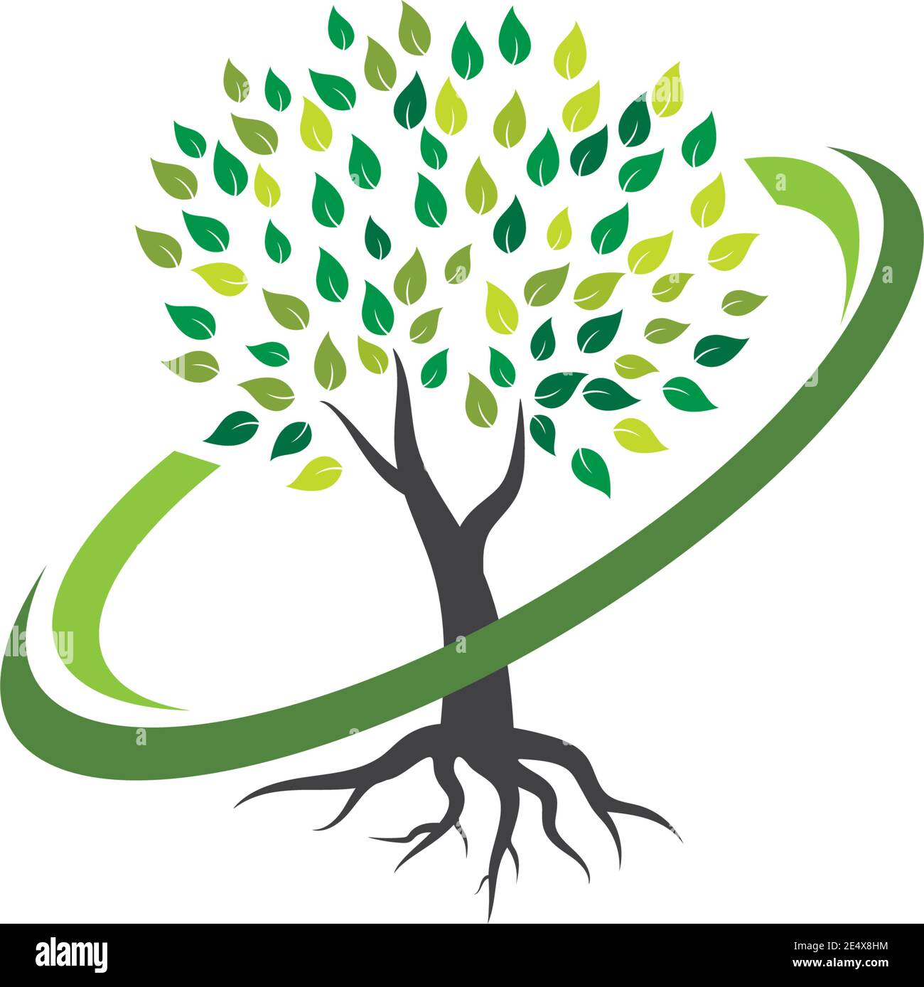 Tree icon logo template vector illustration Stock Vector Image & Art ...