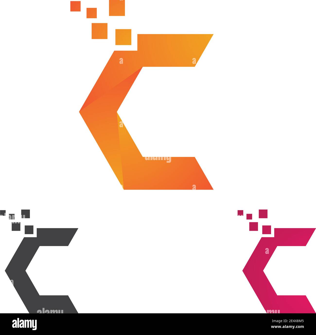 C pixel logo Cut Out Stock Images & Pictures - Alamy