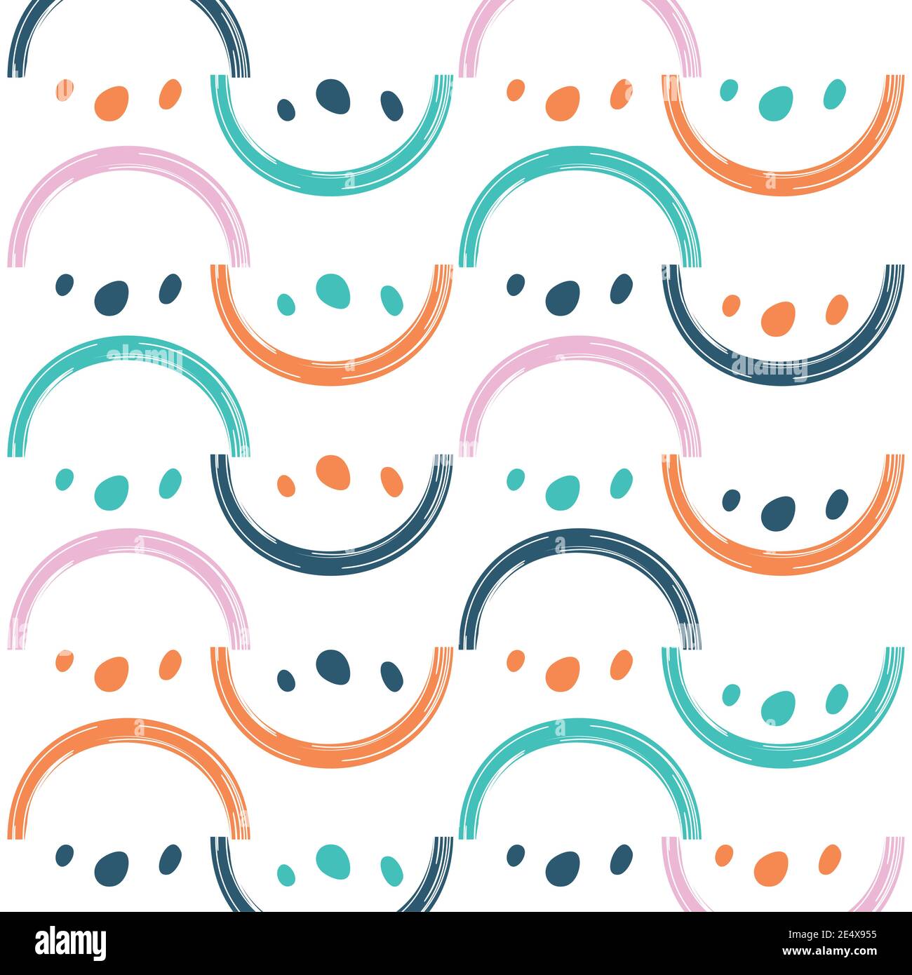 Abstract pattern background with colored arches design, Art and ...