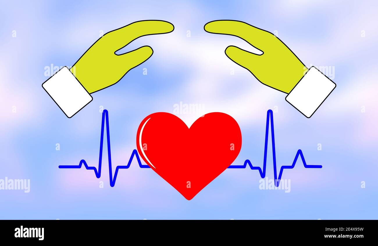 Illustration of a health protection concept Stock Photo - Alamy