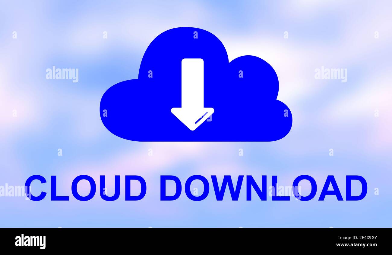 Illustration of a data download concept Stock Photo - Alamy