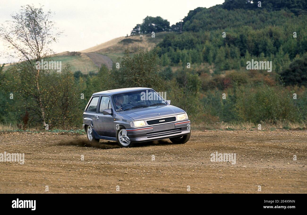 Testing Vauxhall Nova GSi at the Millbrook Proving Ground in UK 1992 ...