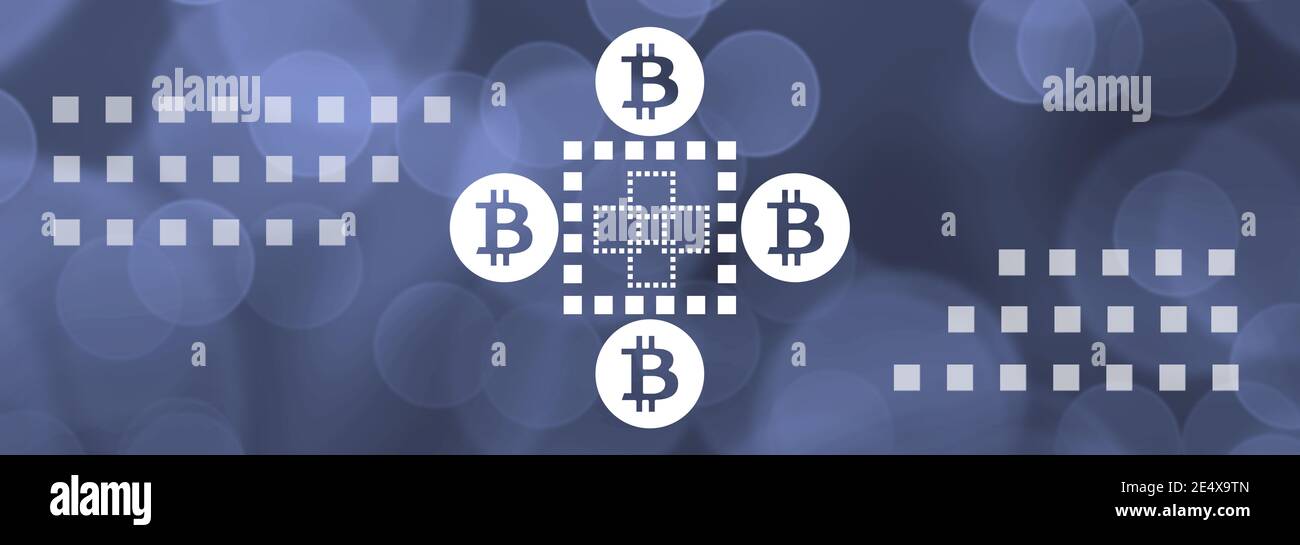 Illustration of a blockchain concept Stock Photo - Alamy