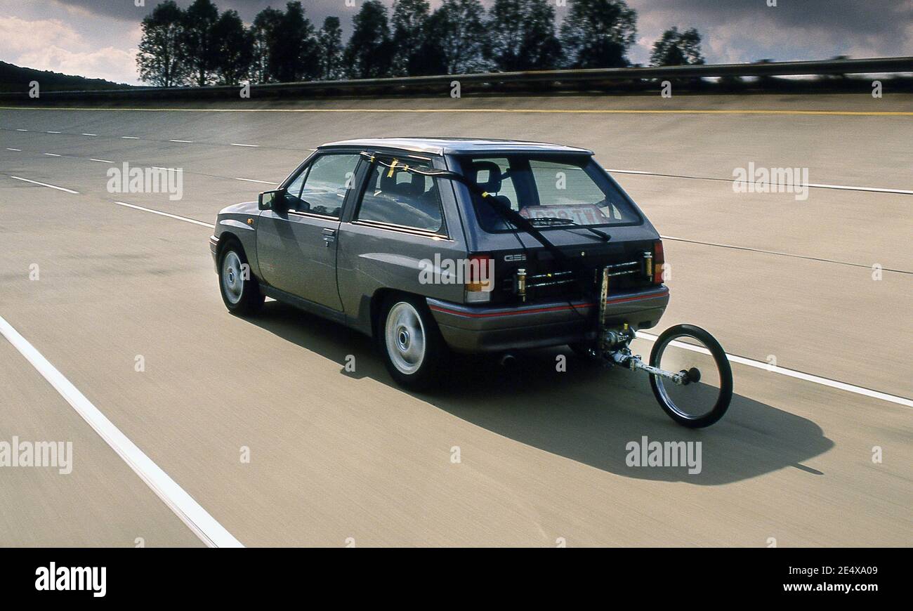 Testing Vauxhall Nova GSi at the Millbrook Proving Ground in UK 1992 ...