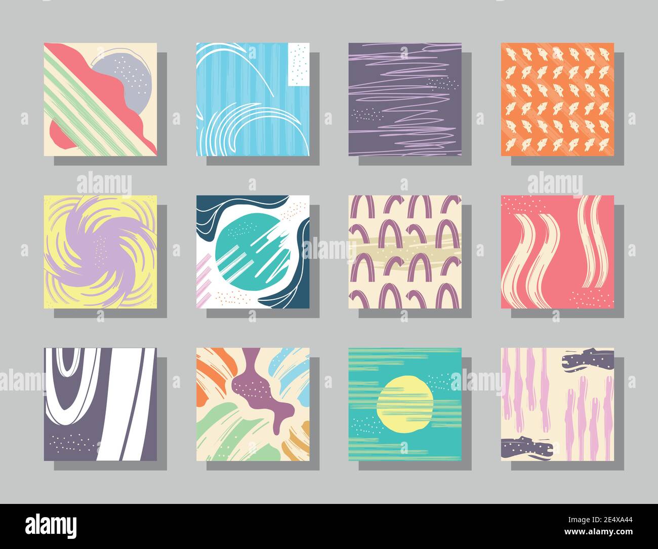 Abstract pattern backgrounds symbol collection design, Art and ...
