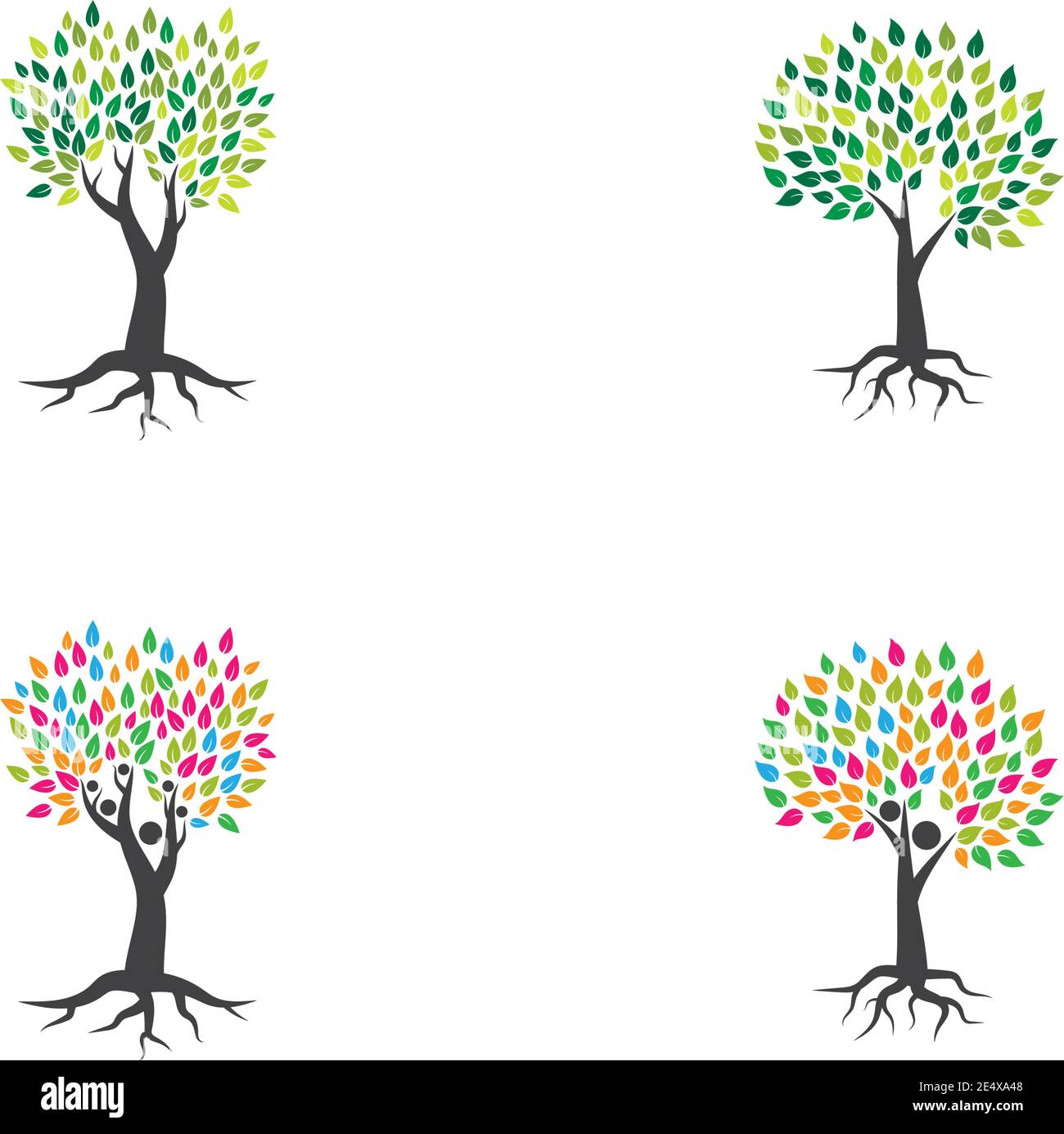 Tree icon logo template vector illustration Stock Vector Image & Art ...