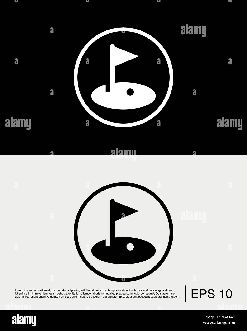 Golf Course Icon Template Stock Vector Image & Art - Alamy