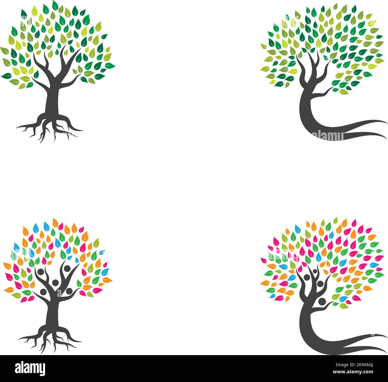 Tree icon logo template vector illustration Stock Vector Image & Art ...