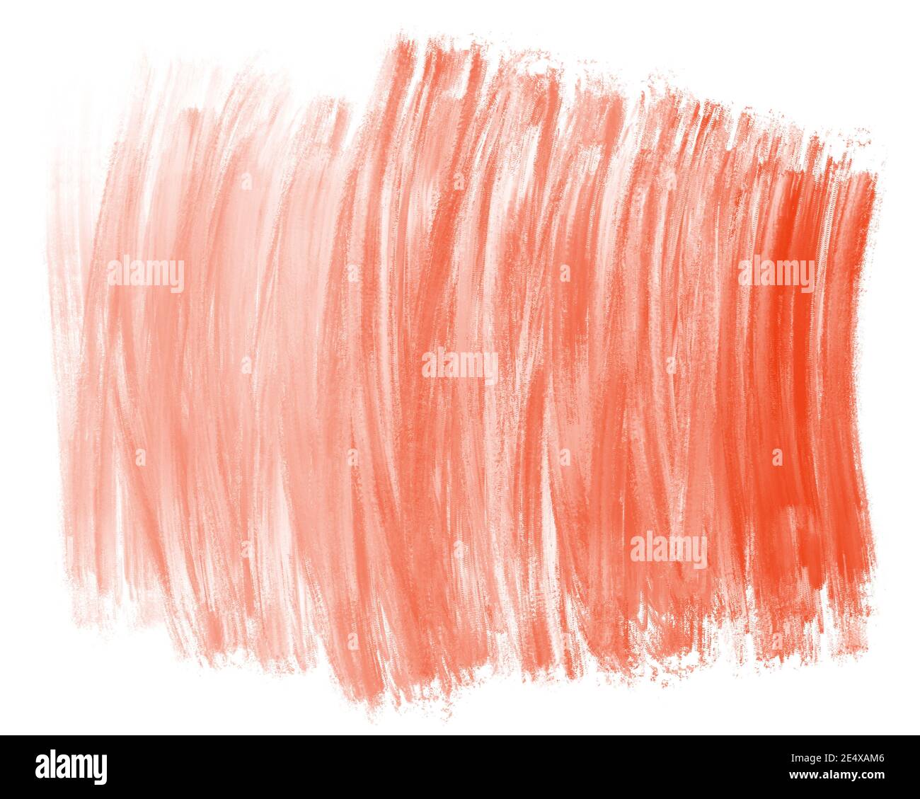 Red paint spot, dry brush painting technique, several paint strokes ...