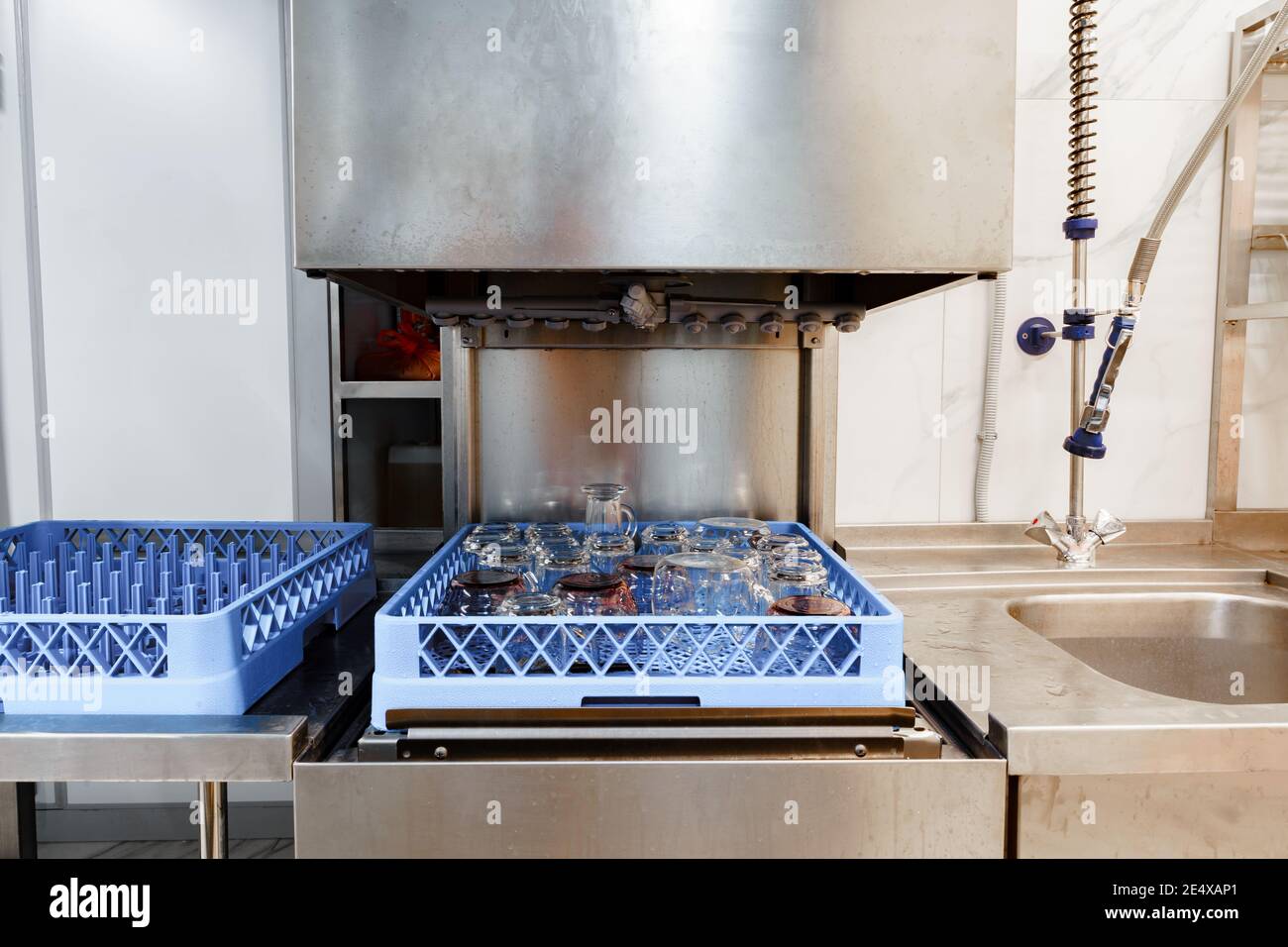 Kitchen appliances in professional kitchen in a restaurant Stock Photo ...
