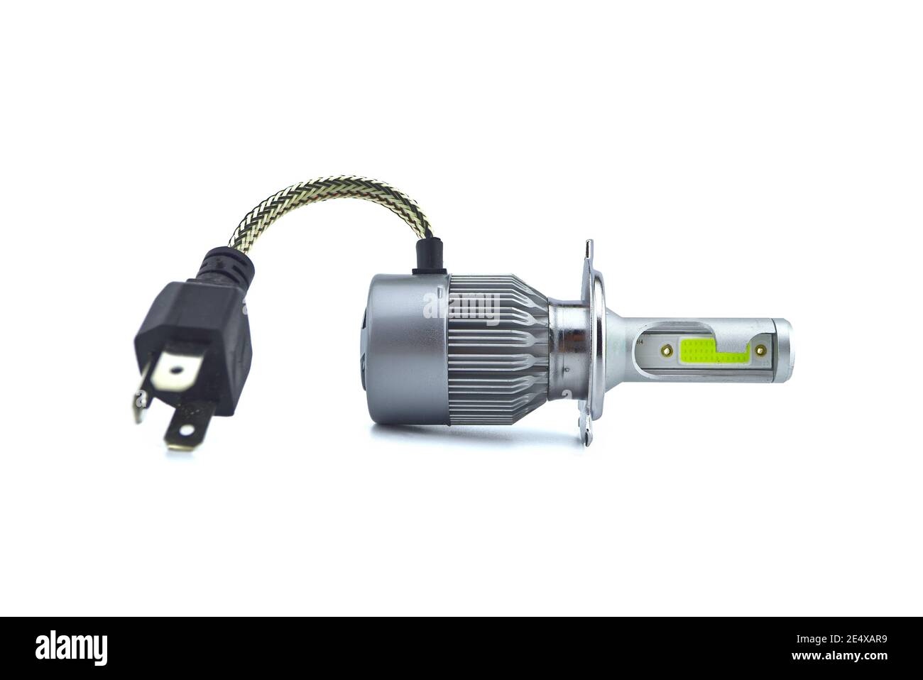 Car H4 LED headlight bulb isolated on white background Stock Photo - Alamy