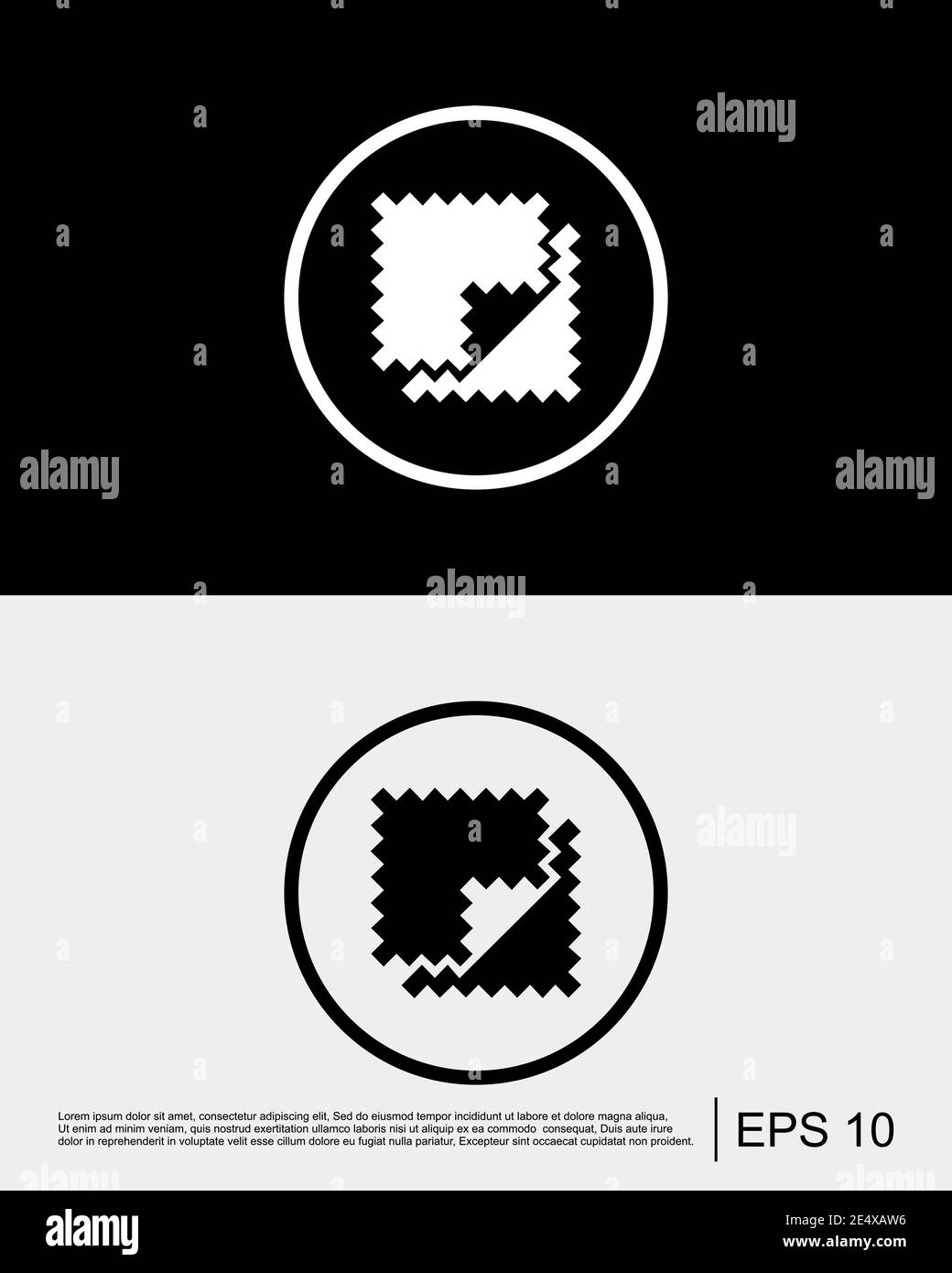 Textile Sample Icon Template Stock Vector Image & Art - Alamy