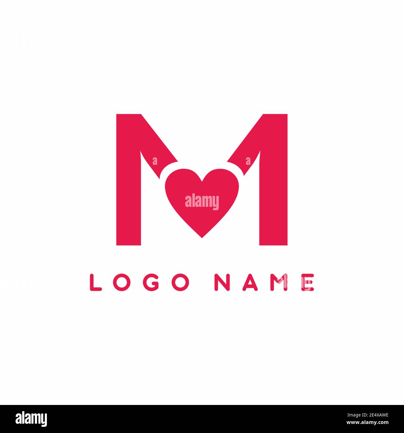 M love logo vector hi-res stock photography and images - Alamy