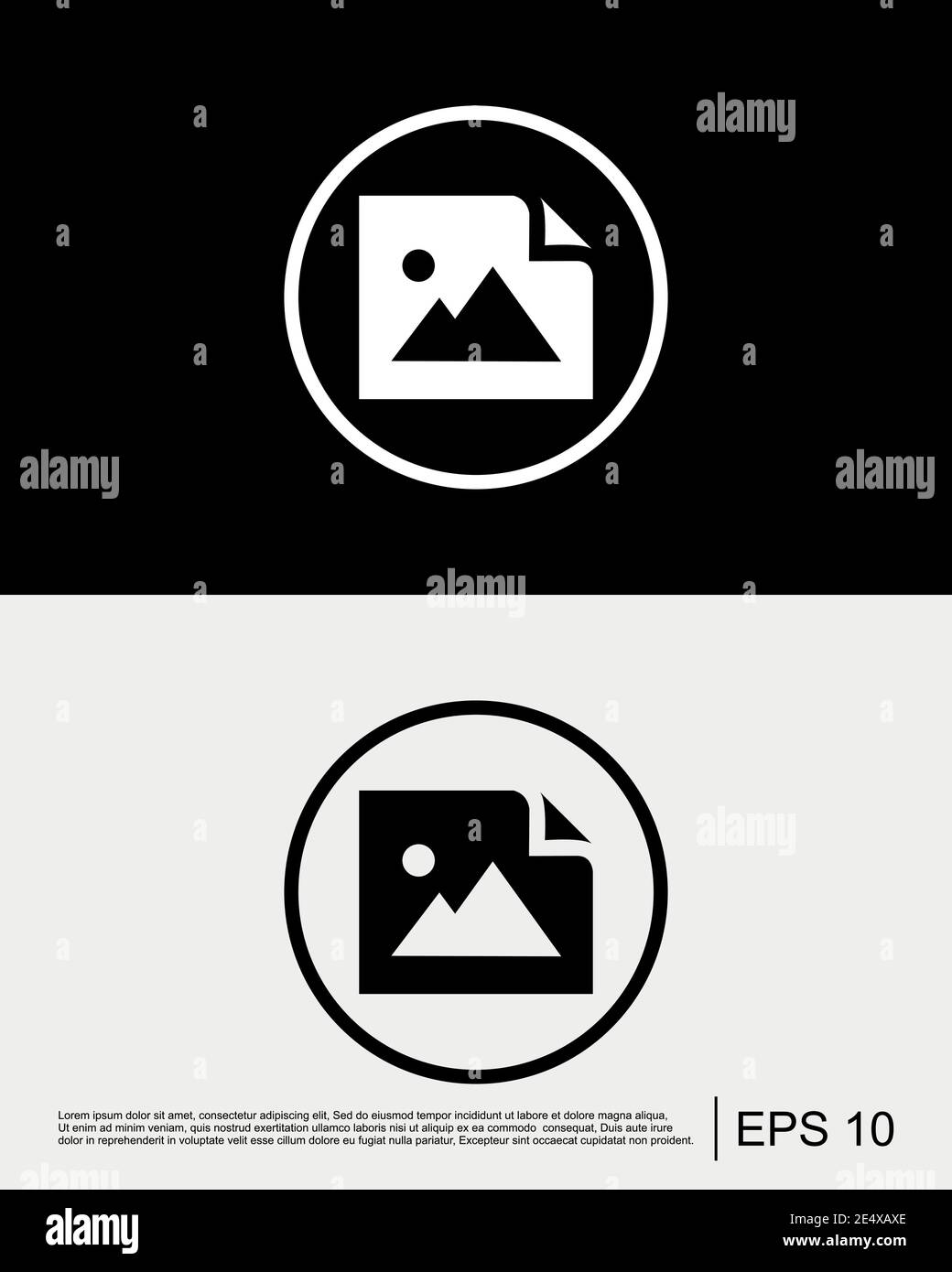Picture Document Icon Template Stock Vector Image & Art - Alamy