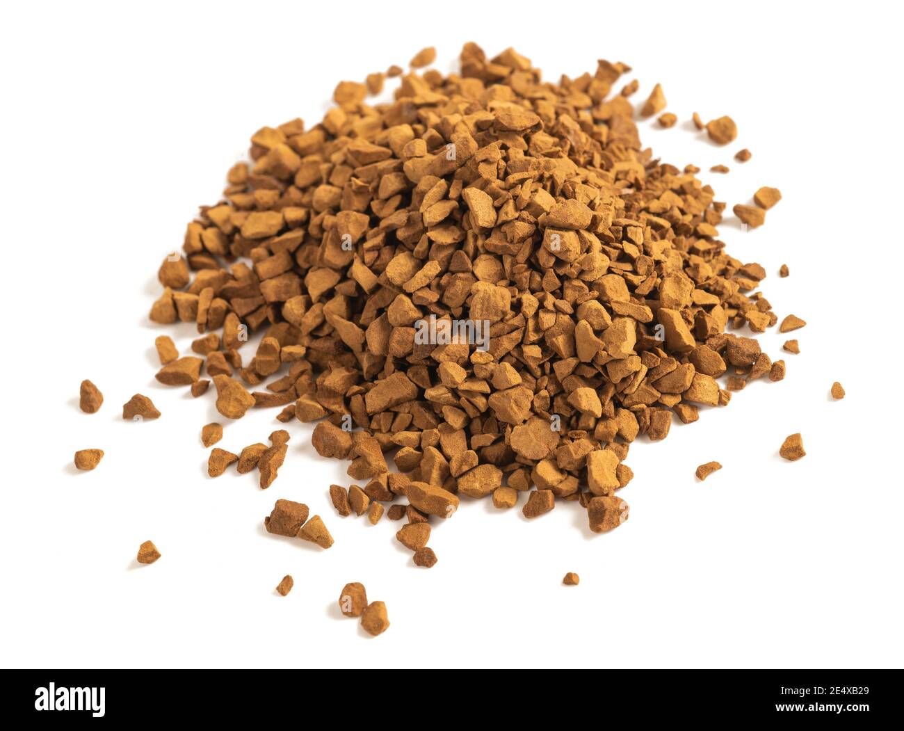 Granulated of soluble coffee isolated on white background Stock Photo ...