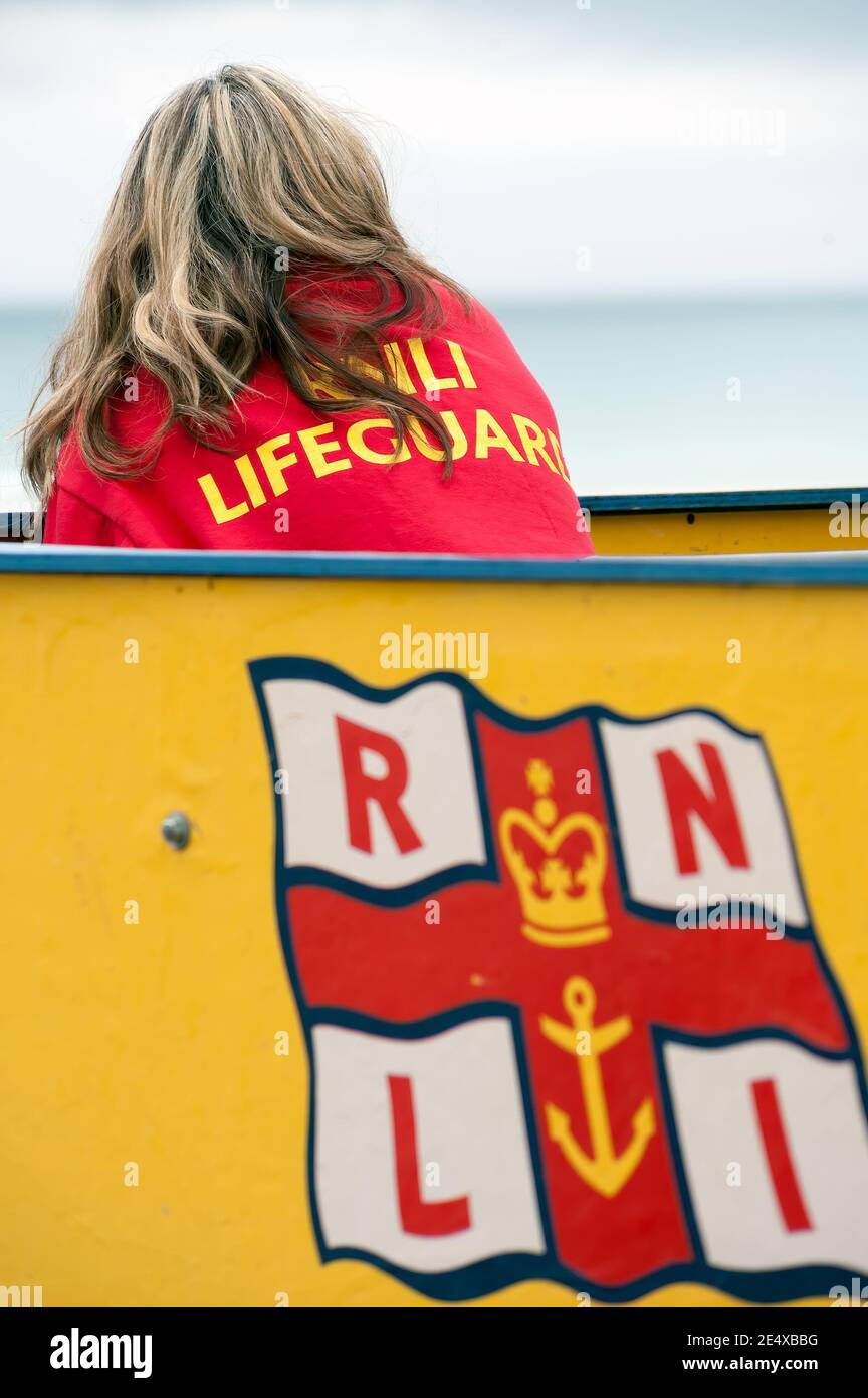 Rnli lifeguards sign hi-res stock photography and images - Alamy