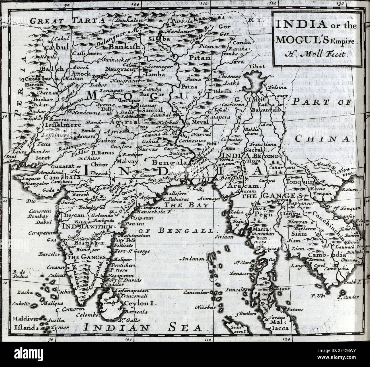 India map 18th century hi-res stock photography and images - Alamy