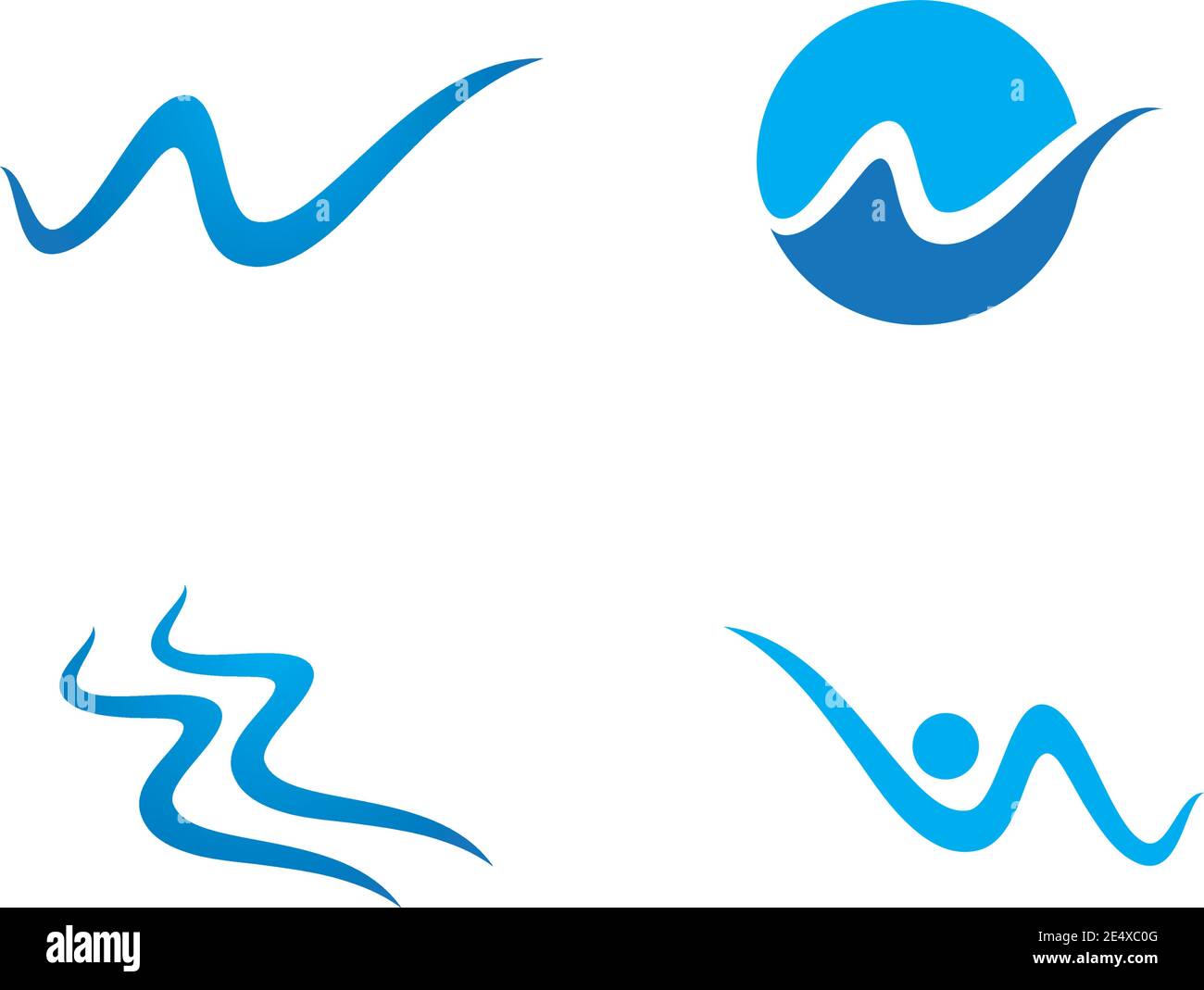Water Wave symbol and icon Logo Template vector Stock Vector Image ...