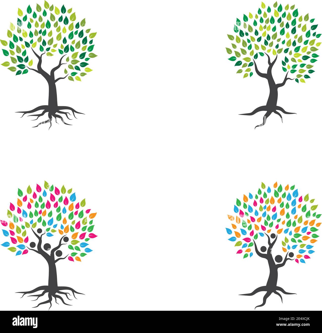 Tree icon logo template vector illustration Stock Vector Image & Art ...