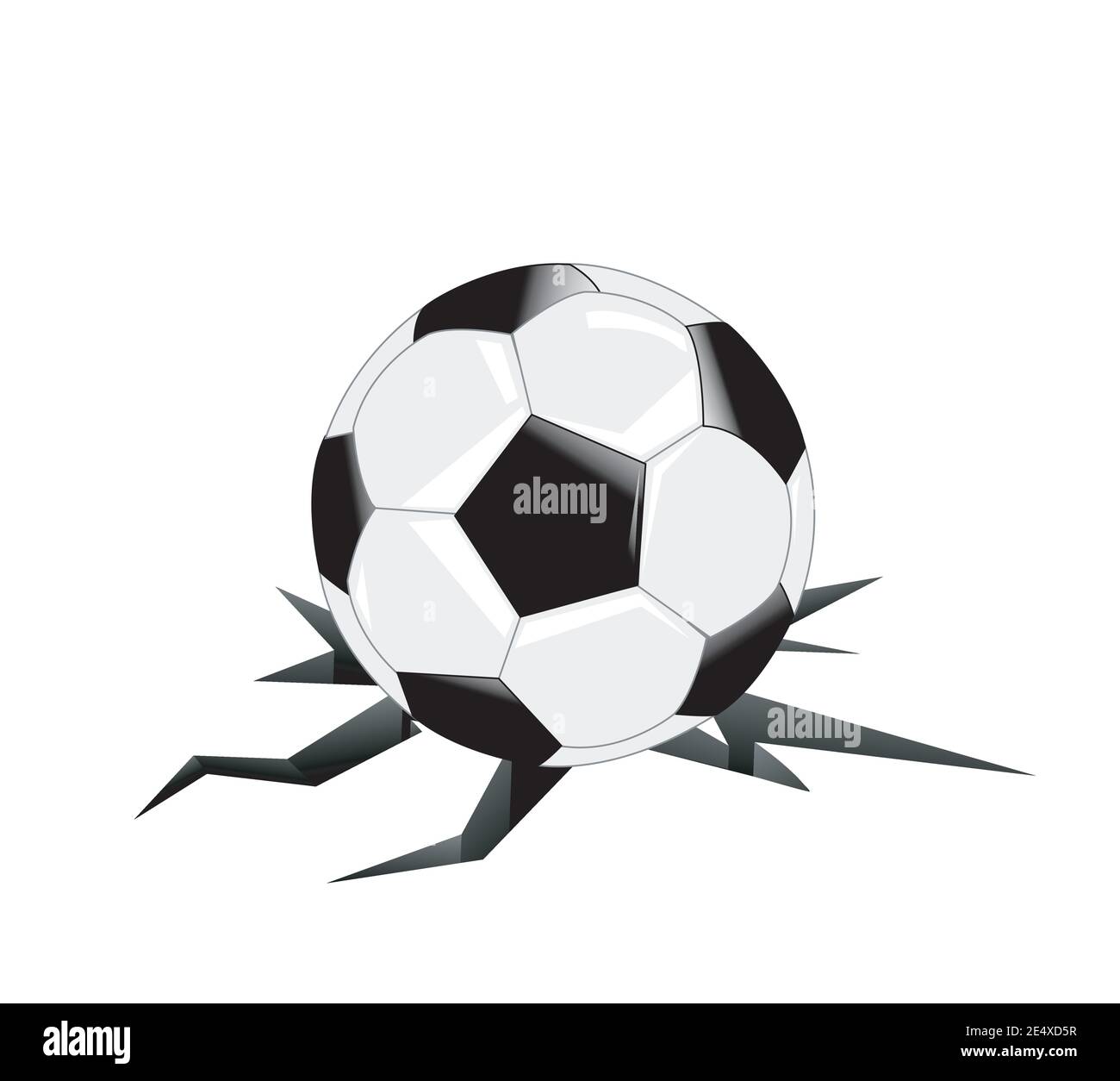 Soccer ball vector illustration on white background Stock Vector Image ...