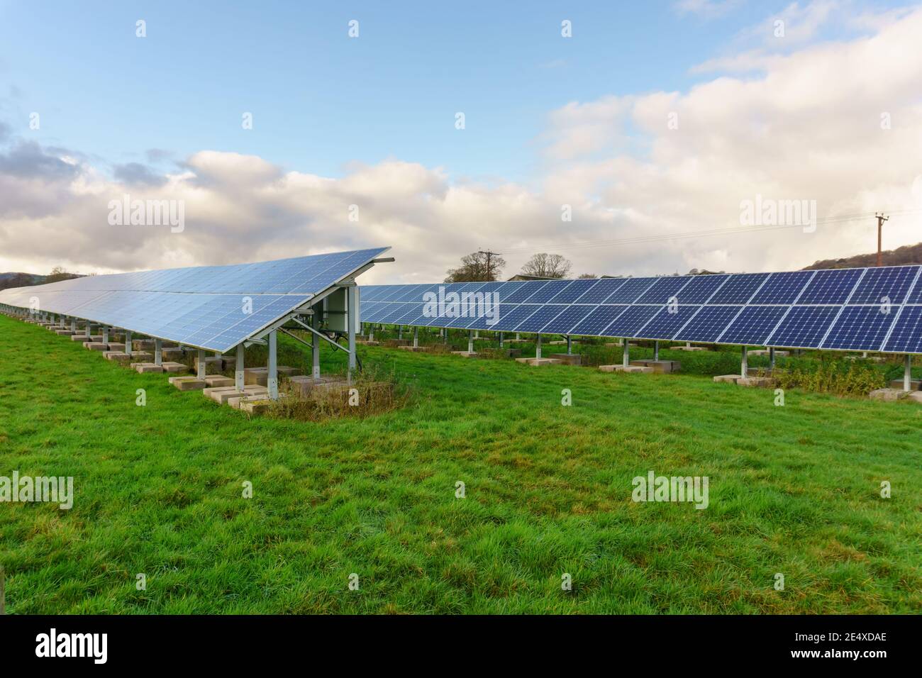 Solar Panels on a livestock farm in Corwen North Wales providing clean ...
