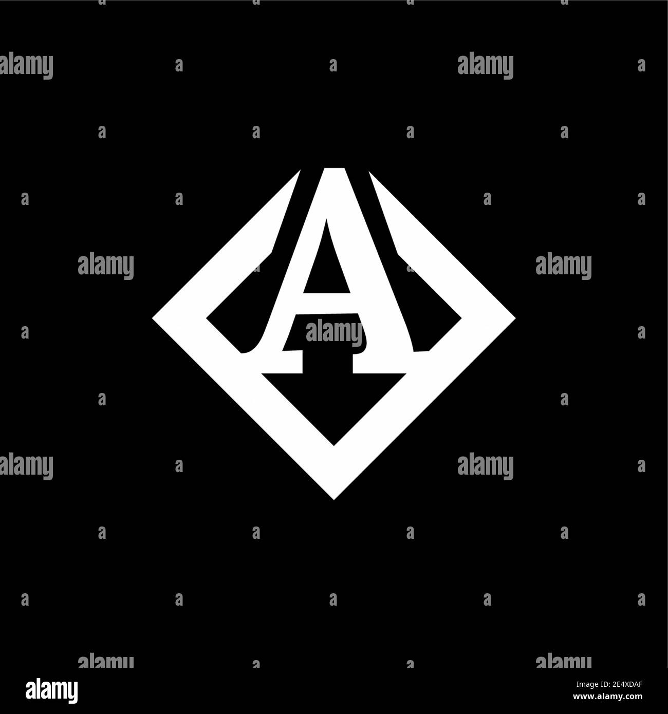 Square shape with A letter inside logo vector template Stock Vector ...