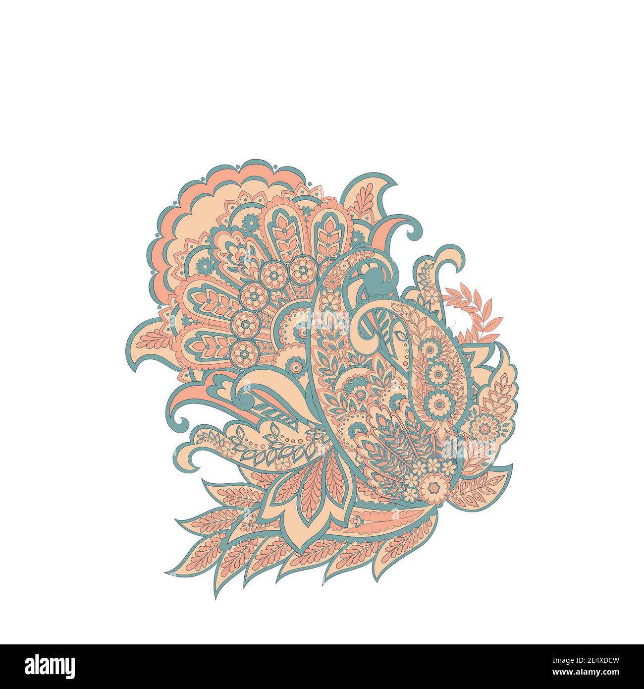 Vector Paisley pattern in floral indian style Stock Vector Image & Art ...
