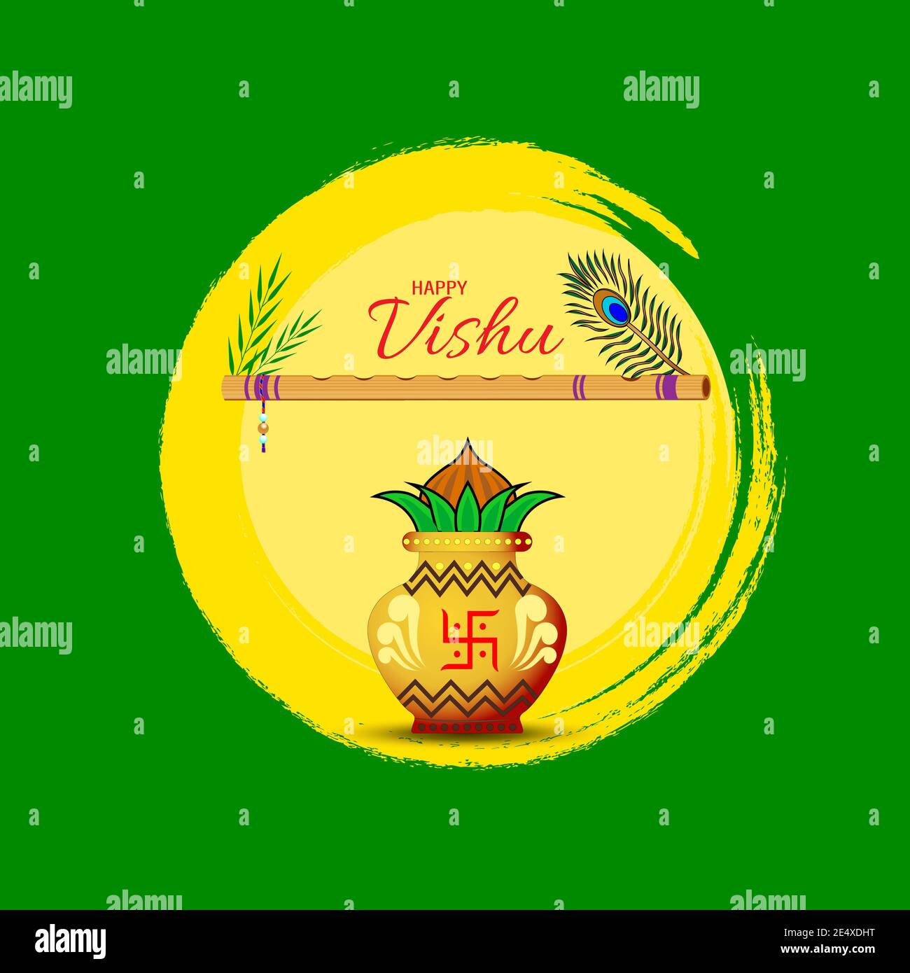 Illustration of Happy Vishu. Kerala festival with Vishu Kani,vishu ...