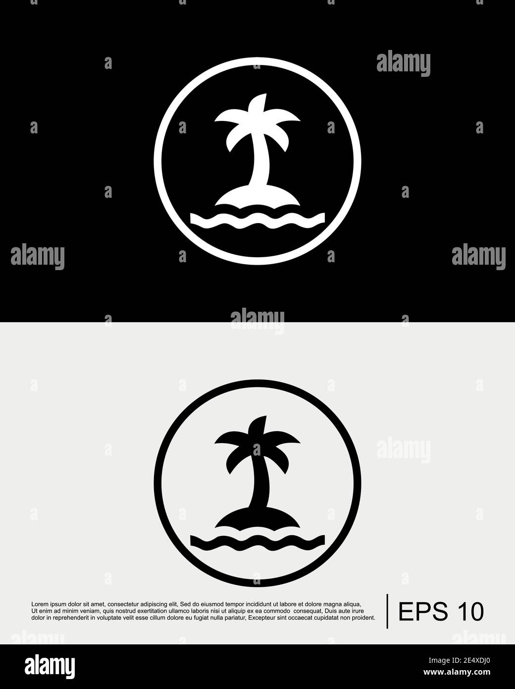 Palm tree icon template Stock Vector Images - Alamy