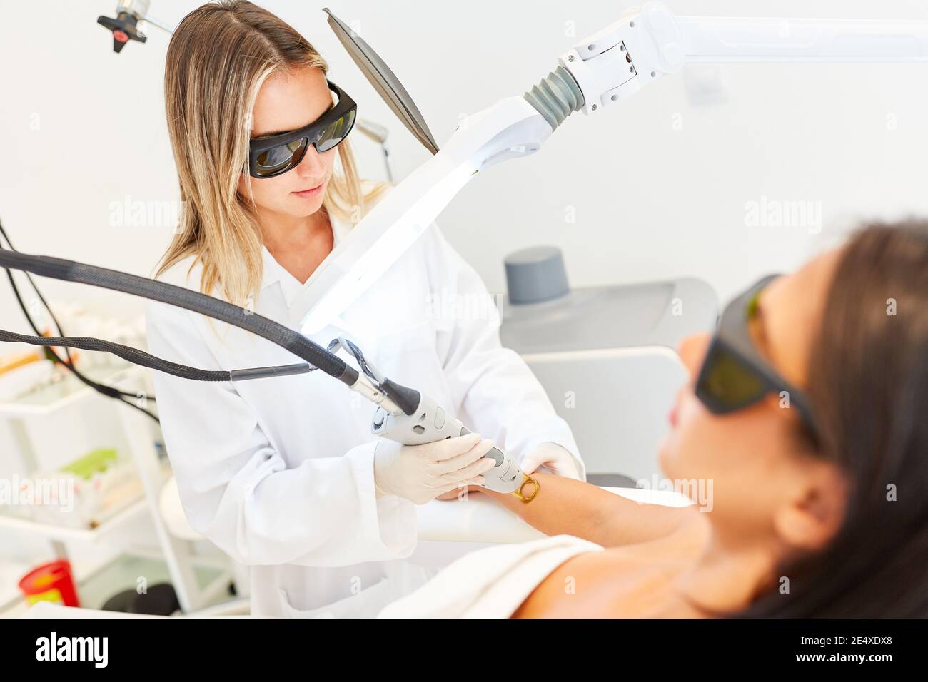 Laser hair removal woman hi-res stock photography and images - Alamy