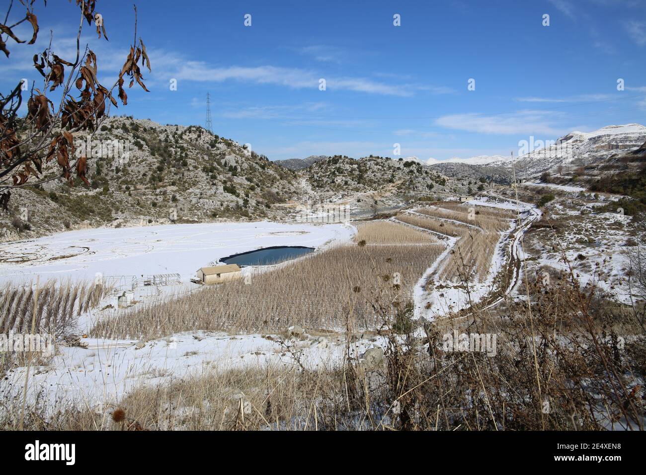 Mountain covered snow lebanon middle hi-res stock photography and ...