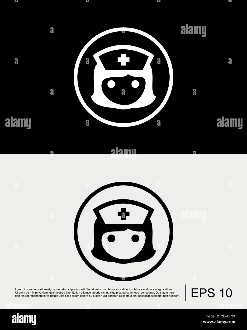 Nurse Icon Template Stock Vector Image & Art - Alamy