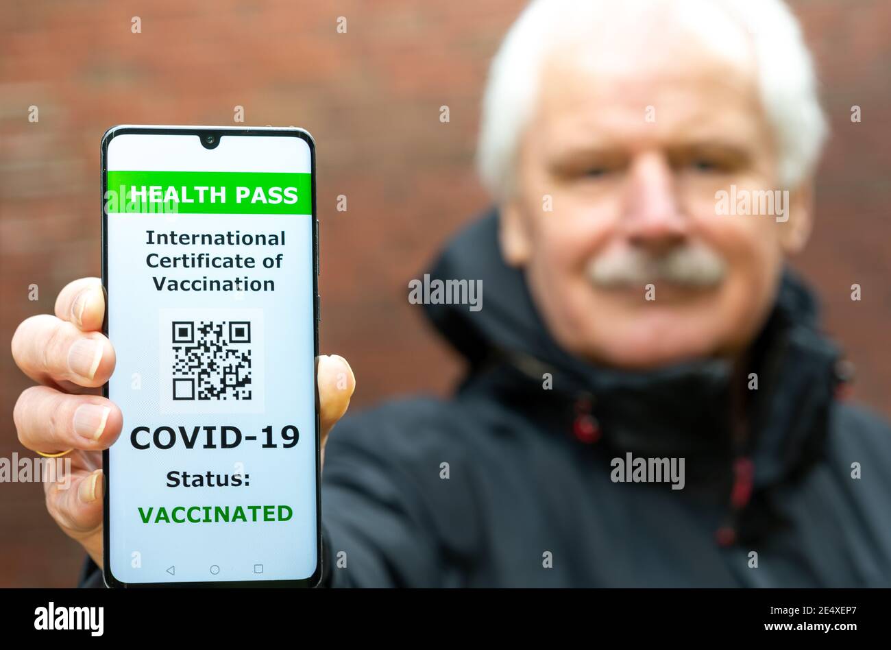 Showing id card for verification hi-res stock photography and images ...