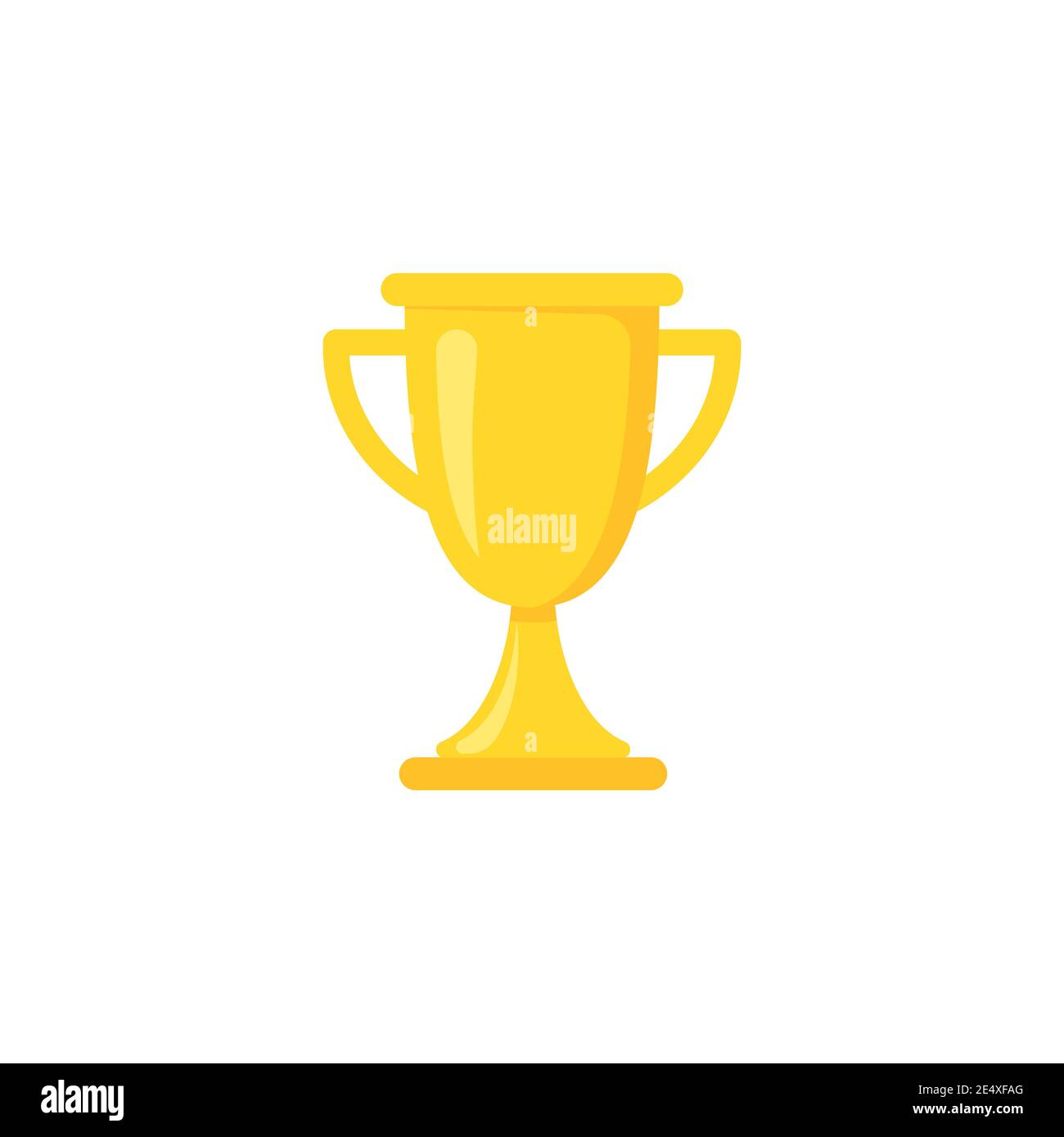 Gold trophy, winning cup isolated on white background. First place ...