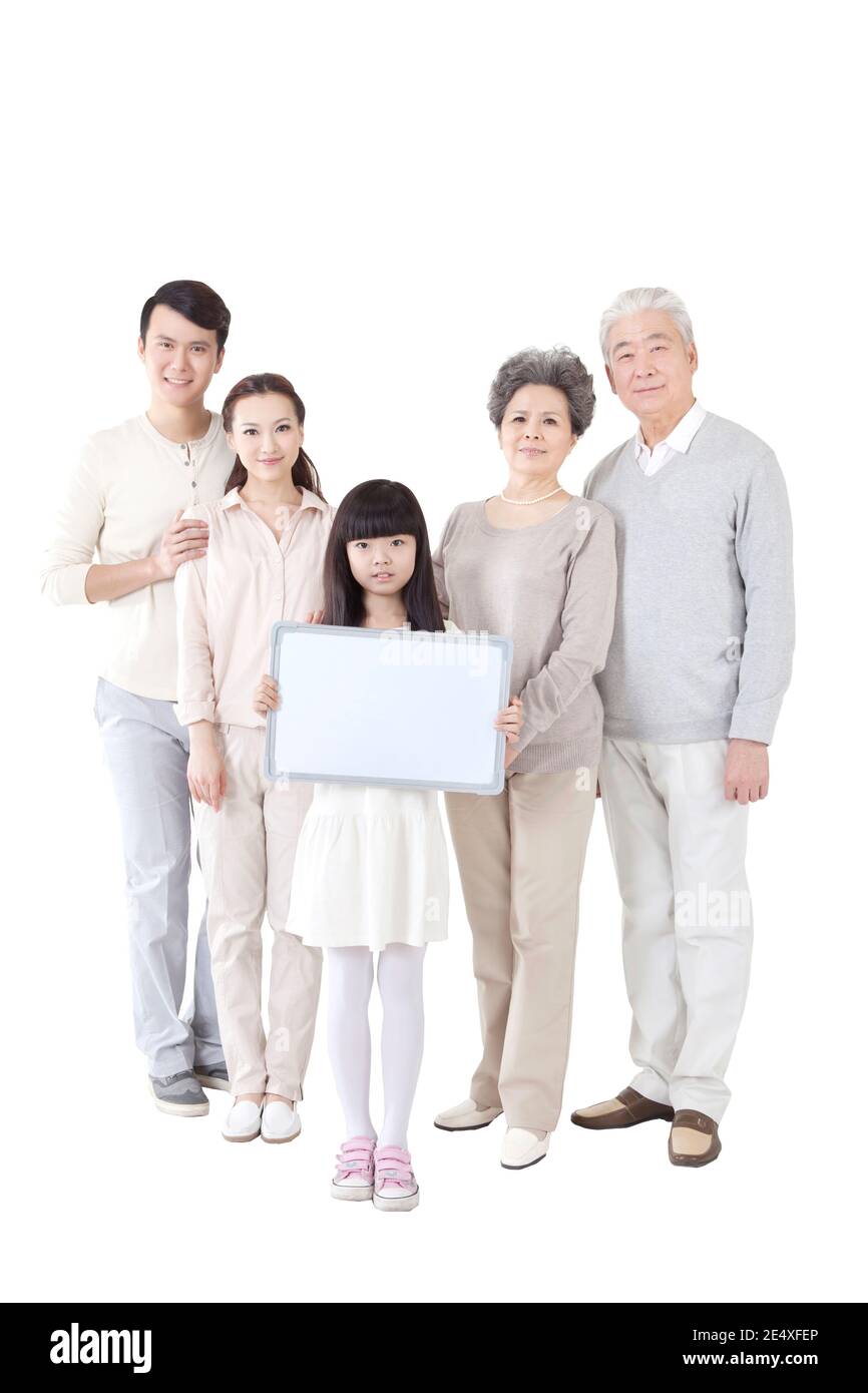 Happy family of five high quality photo Stock Photo - Alamy