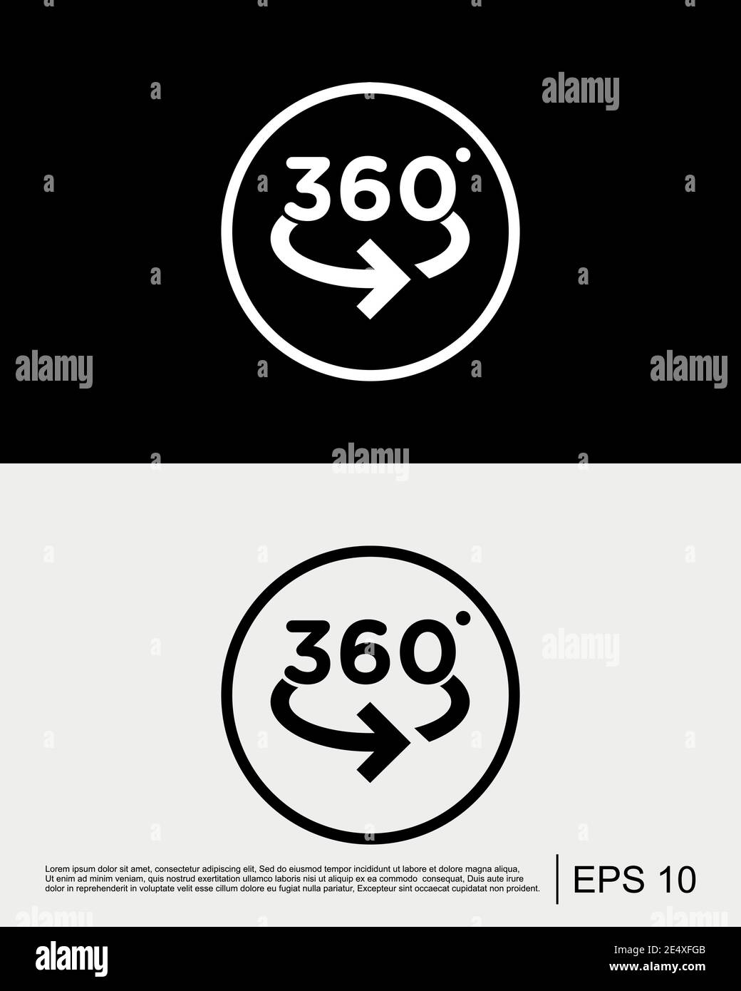 Rotate 360 Around Icon Template Stock Vector Image & Art - Alamy