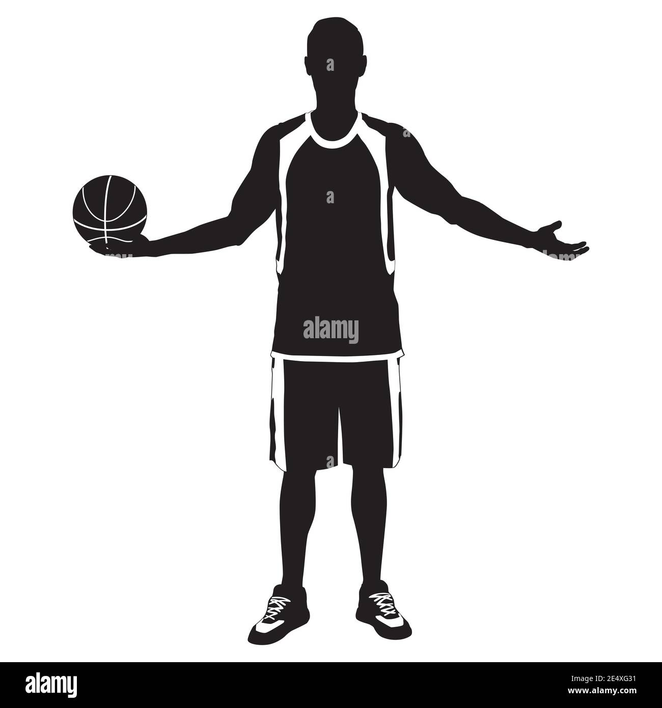 Basketball Player Standing Drawing