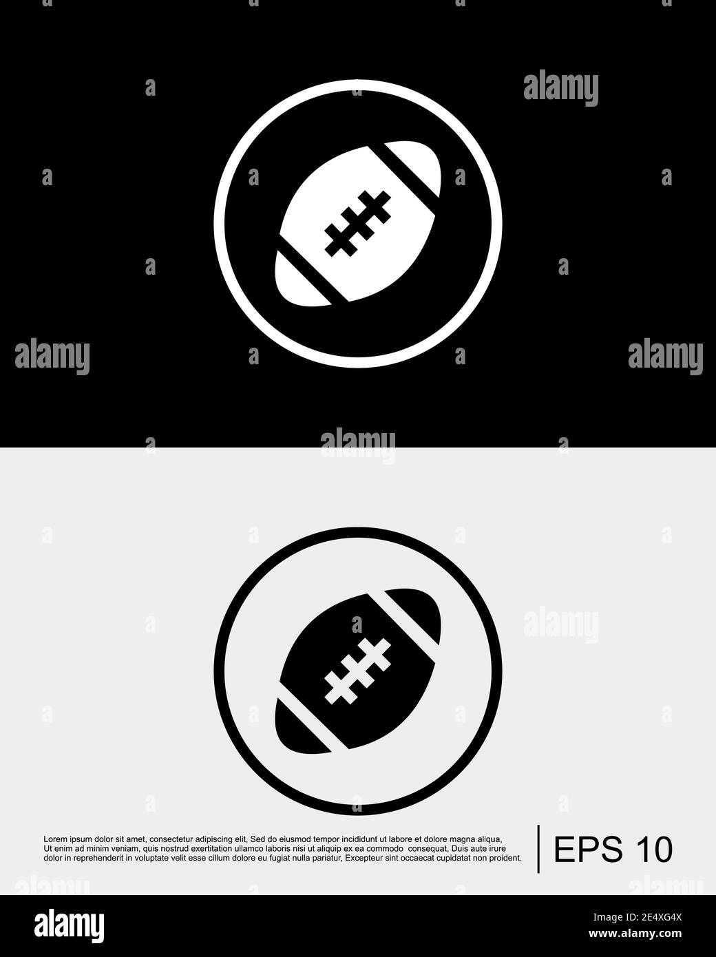 American football icon Stock Vector Images - Alamy