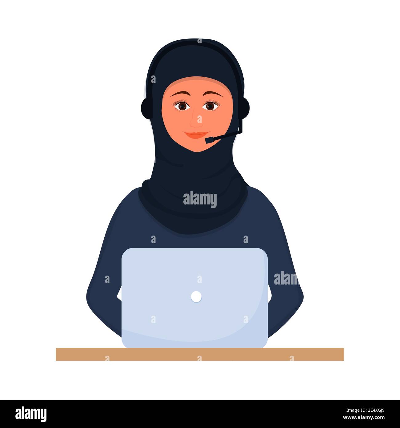 Saudi woman laptop Stock Vector Images - Alamy