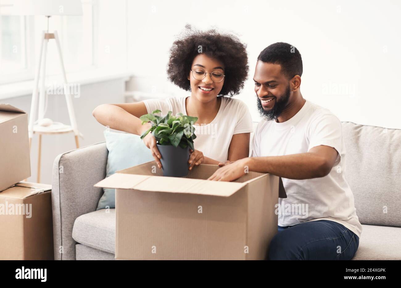 1970s Couple Moving Boxes Moving Boxes Free Stock Photos, Images, And