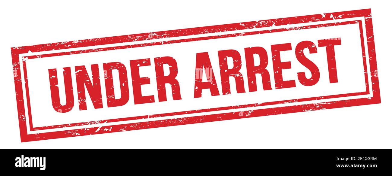 Under arrest stamp Cut Out Stock Images & Pictures - Alamy