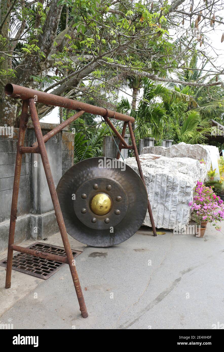 Old Gong at Big Buddha Complex in Phuket,Thailand Stock Photo - Alamy