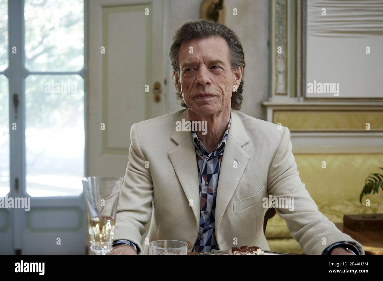 MICK JAGGER in THE BURNT ORANGE HERESY (2019), directed by GIUSEPPE ...